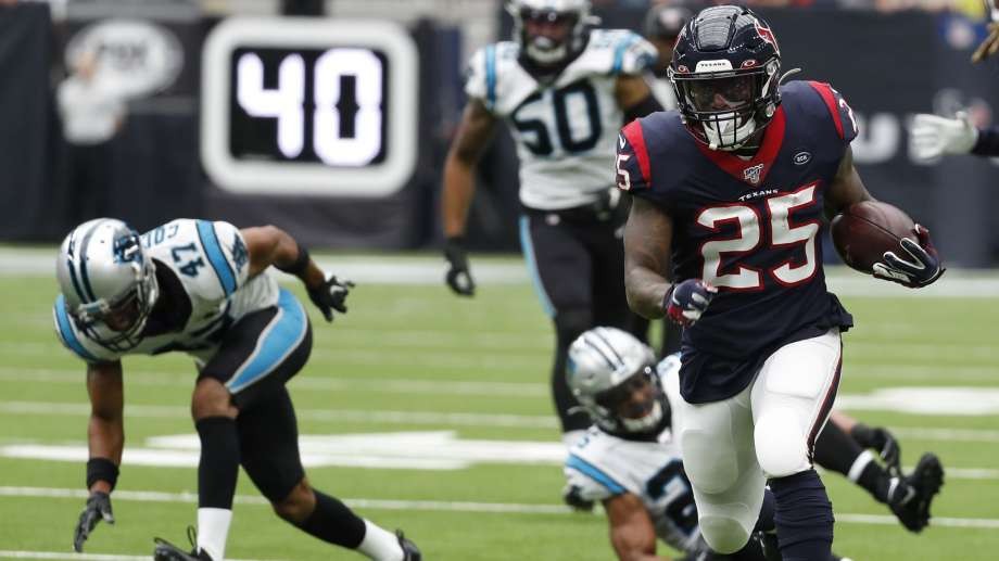 Texans' running game shows life in loss to Panthers