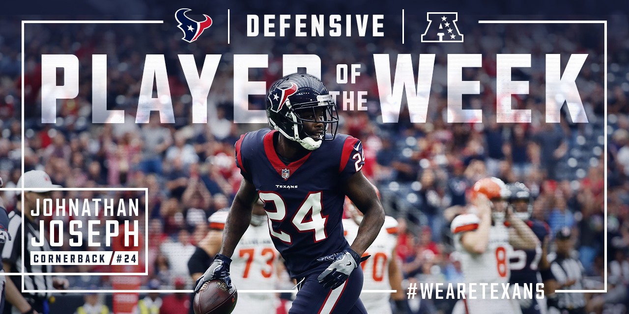 Johnathan Joseph named AFC Player of the Week