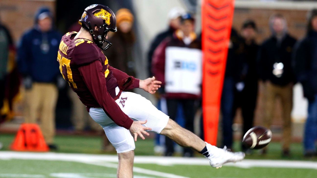 Minnesota punter Peter Mortell raising $25k for children's hospital