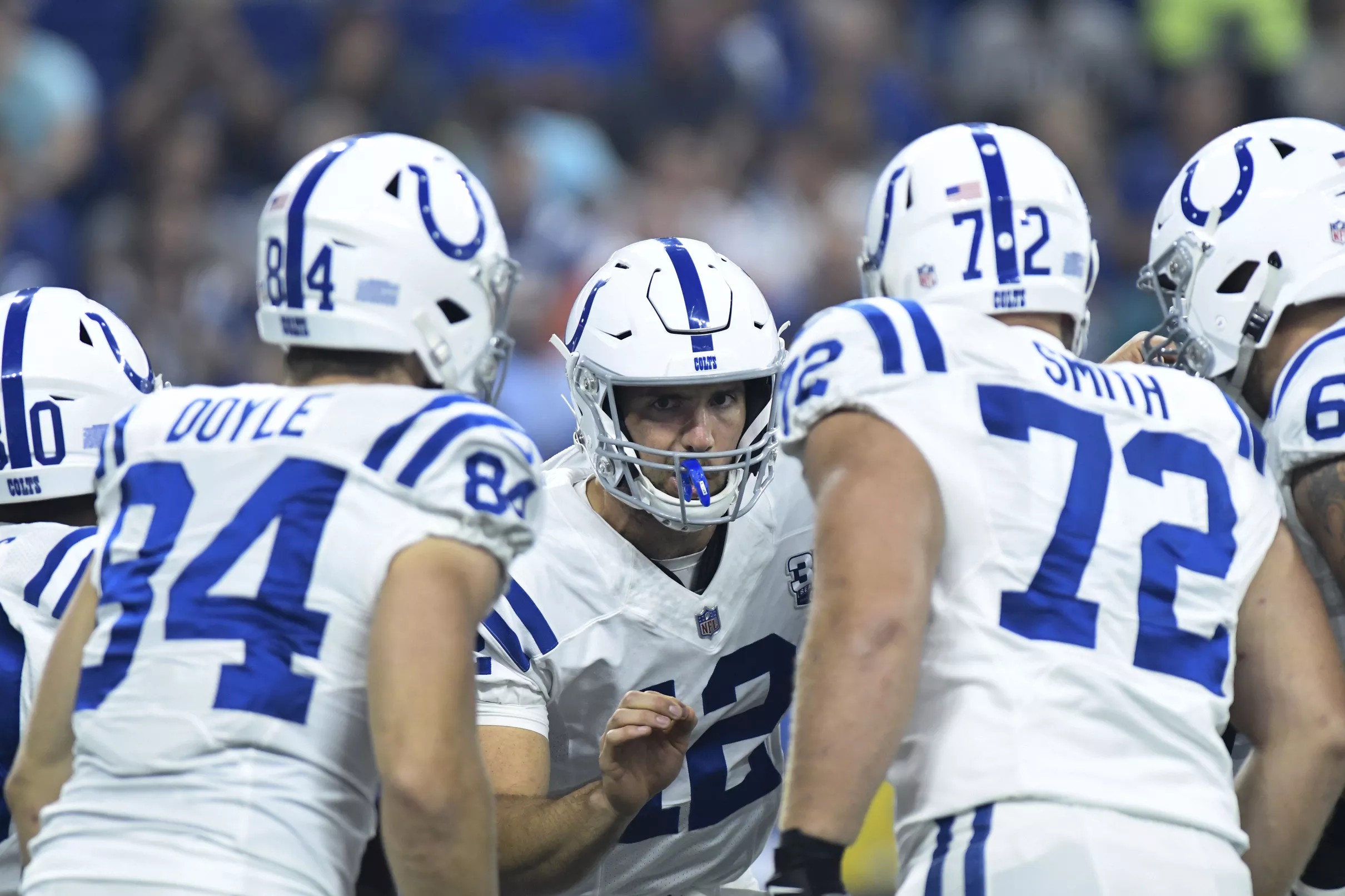 Colts and Ravens tied 10-10 at halftime