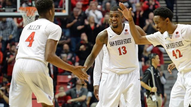 SDSU men’s basketball clash with Aggies in Mountain West Tournament ...