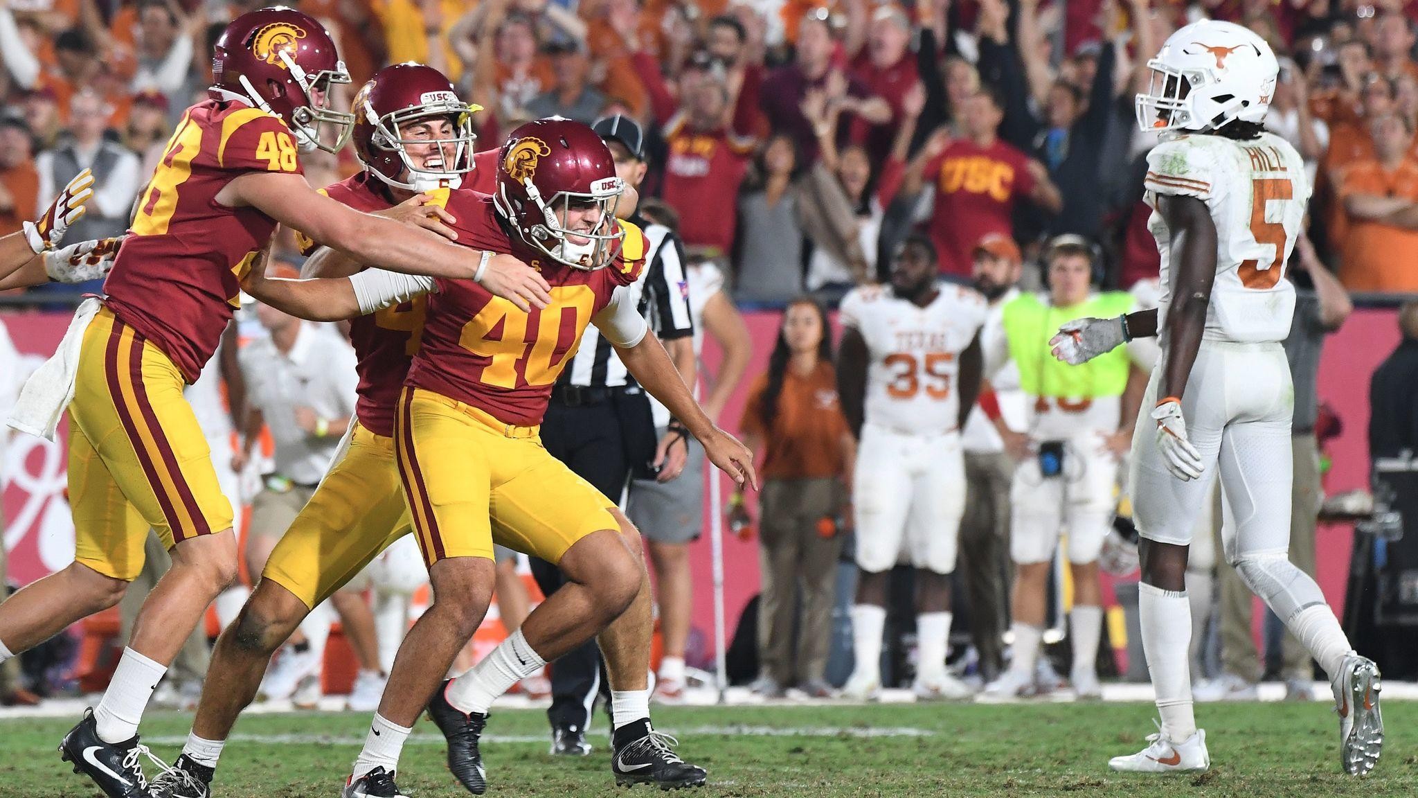 USC's walk-on kicker and punter earn scholarships for 2018 season