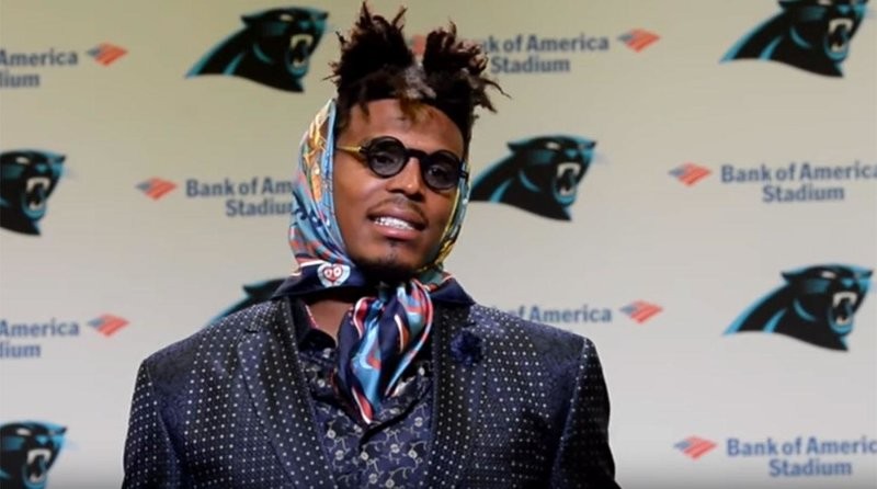 Traina Thoughts: Cam Newton's Scarf-Look Had Twitter Abuzz