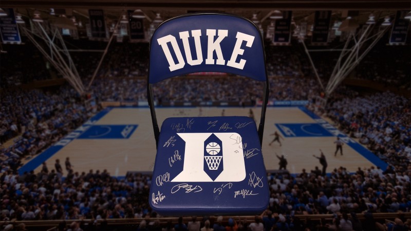 Featured Auction Item: Autographed Duke Bench Chair