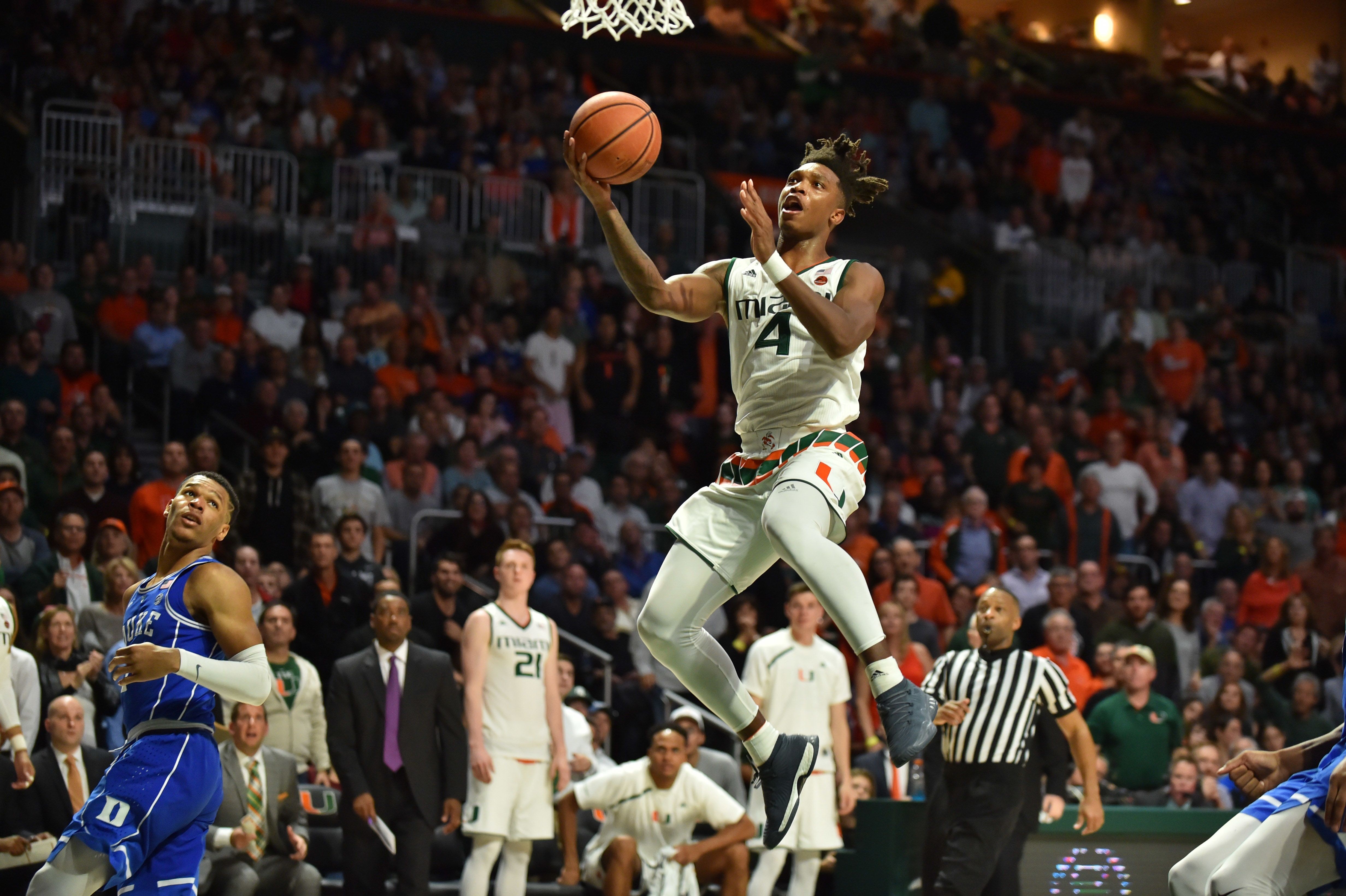 Miami Hurricanes Freshman Guard Lonnie Walker ACC Co-Rookie of the Week