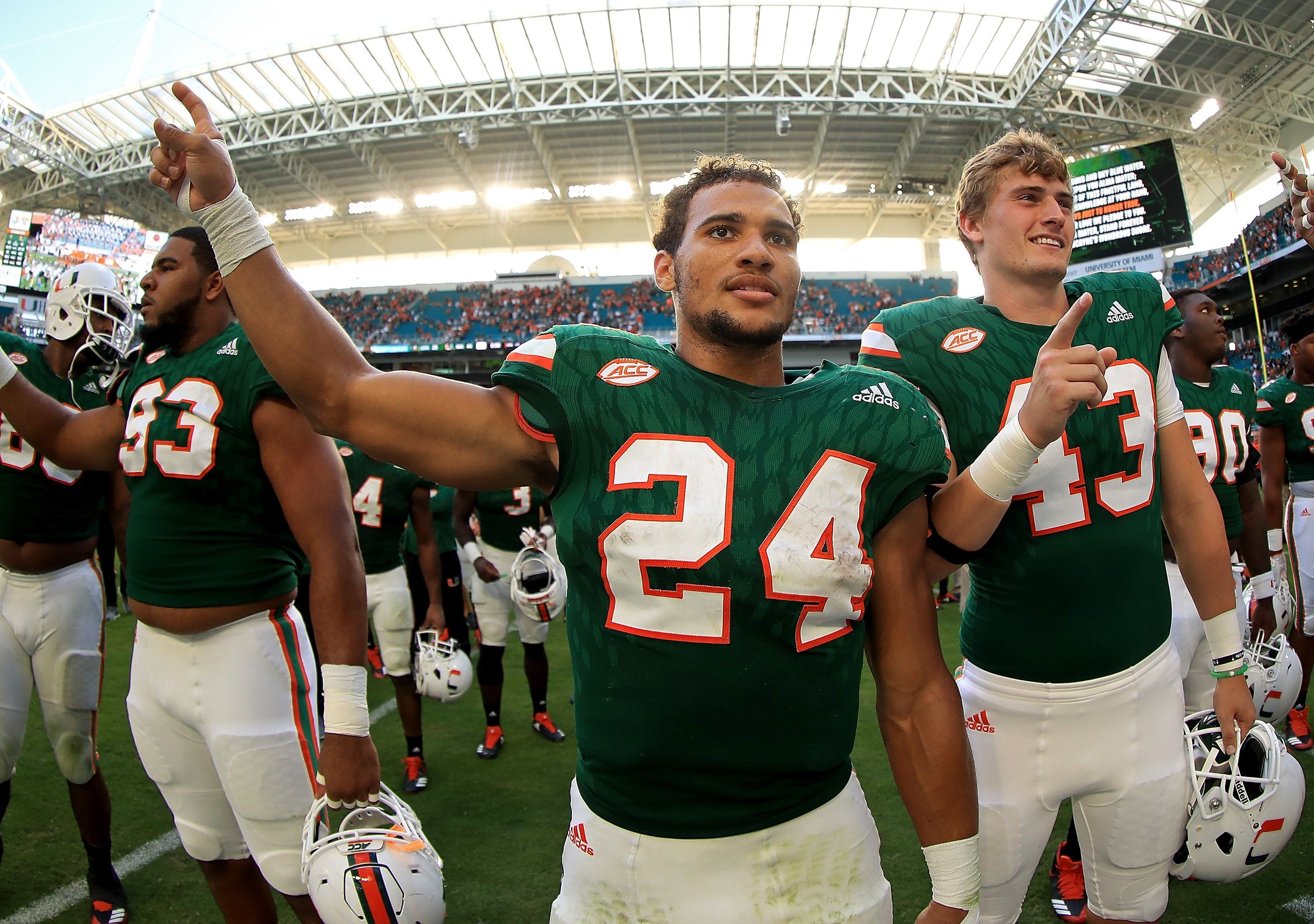 Miami Hurricanes FB Realus George sends twitter message to fans