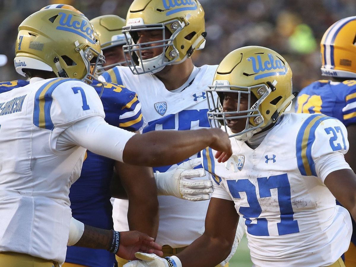 UCLA quarterback directs hurry-up offense against California