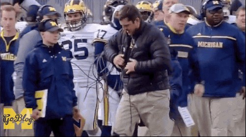 Watch as Jim Harbaugh goes ballistic, destroys his headset after an ...