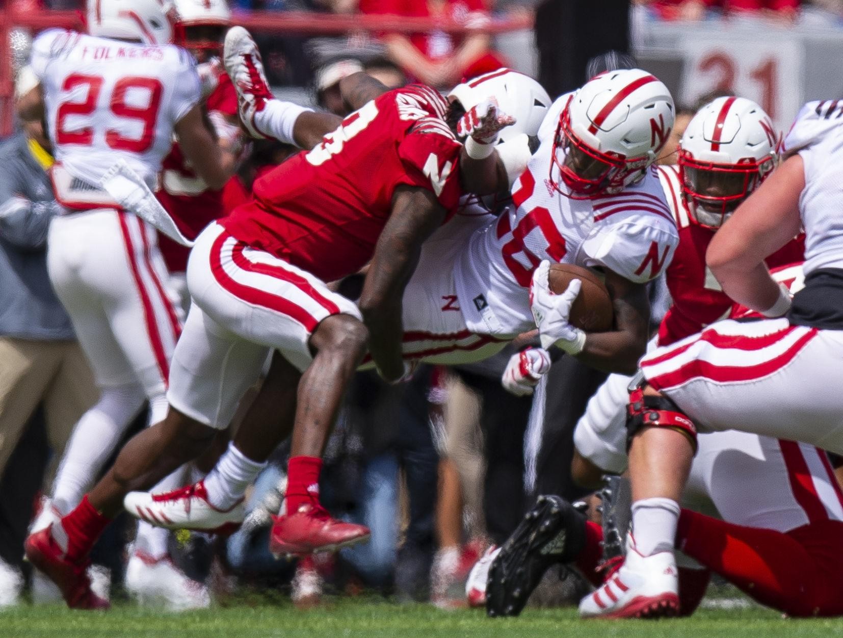 Young Huskers jostle for depth chart positioning in Friday scrimmage ...