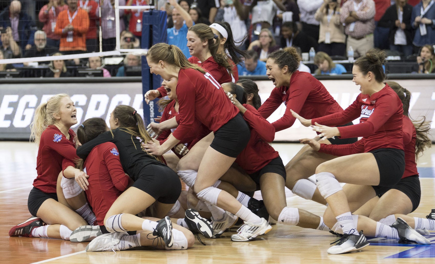 John Cook gives thanks for the 14 Huskers