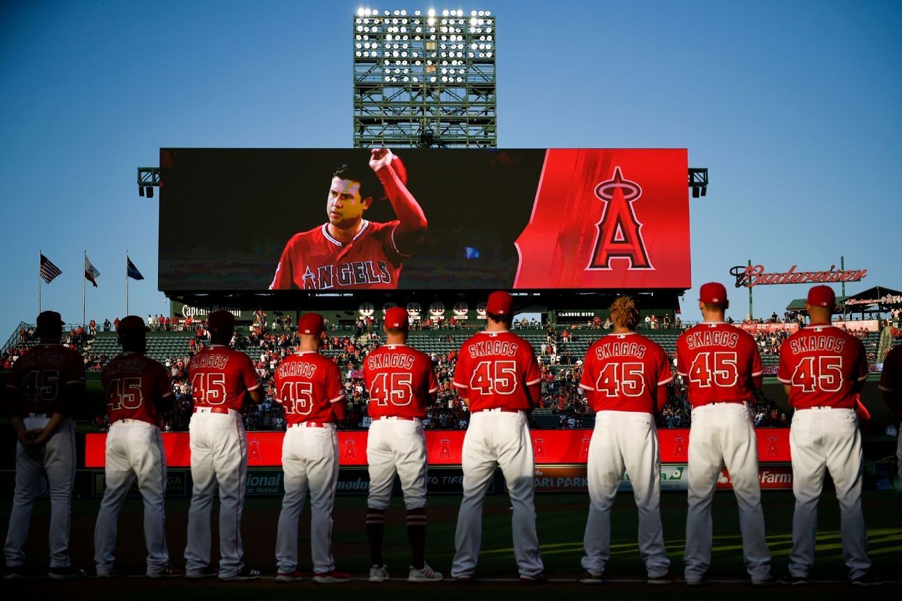 Angels throw no-hitter on night to honor Skaggs