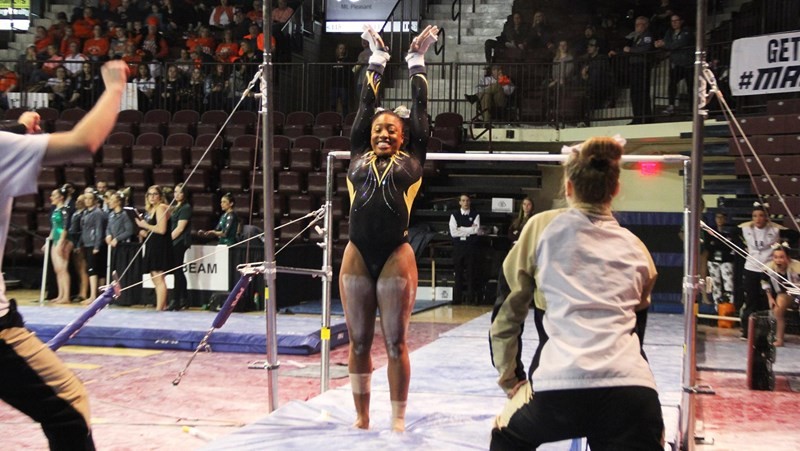 Stacie Harrison Shines as Gymnastics Takes Fifth at the MAC Championships