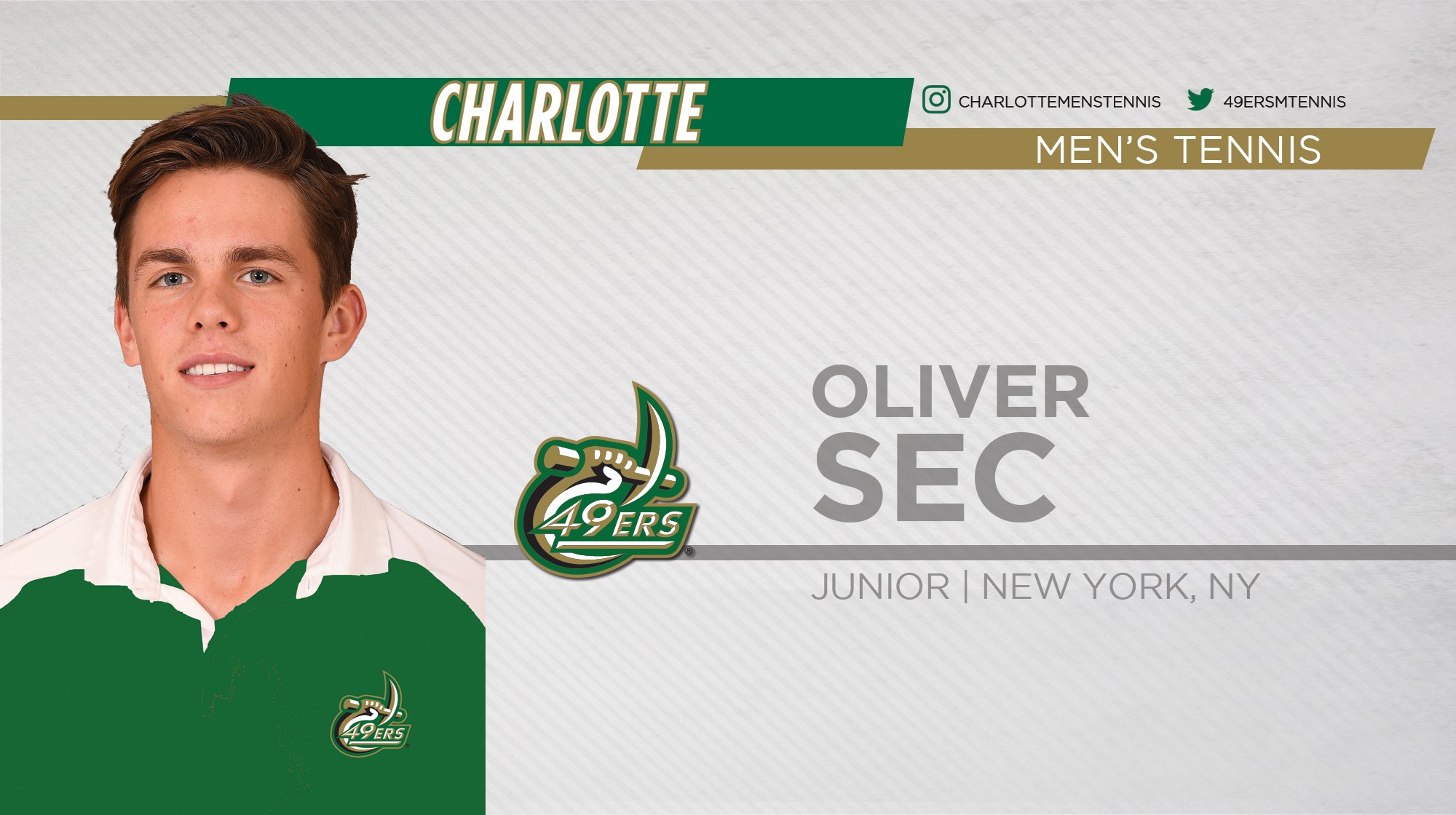 Oliver Sec Joins 49ers Men’s Tennis Program