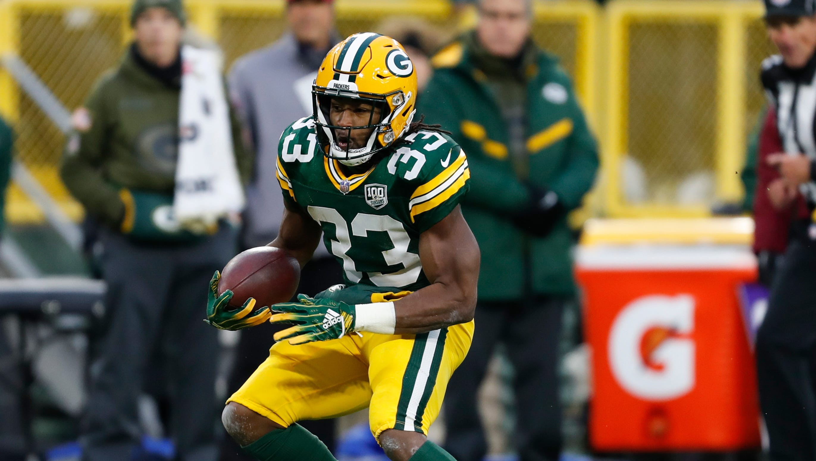 New father Aaron Jones gets ready for 2020 season