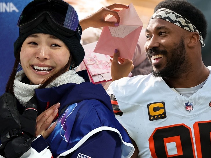 Myles Garrett Reads Poem He Wrote Chloe Kim, Olympian Says She Cried