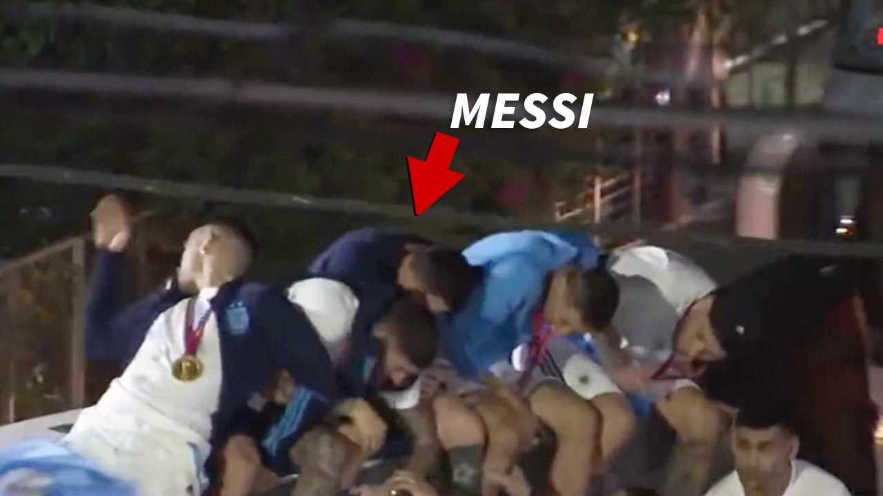 Lionel Messi Nearly Knocked Off Bus At W.C. Parade ... Star Narrowly ...