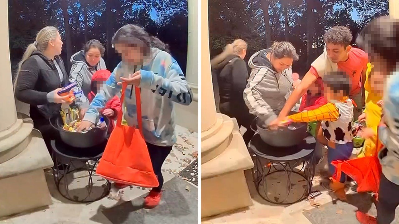 Mom and Kids Seen Taking All Halloween Candy From One House