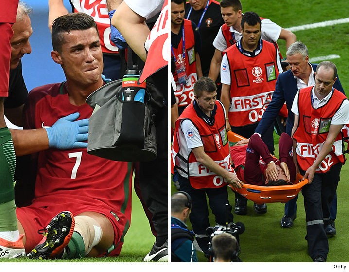 Cristiano Ronaldo -- Injured, Sobbing, Out of Action for Championship