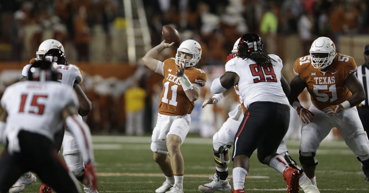 Texas OC Tim Beck opens up playbook with multiple passes to QB Sam ...