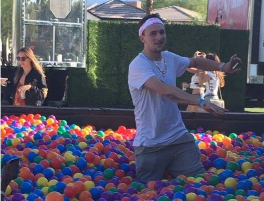 Johnny Manziel spotted partying in a ball pit at Coachella, hanging ...