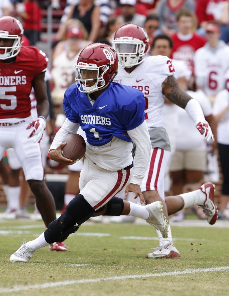 Oklahoma quarterback Kyler Murray shines in spring game as he awaits ...