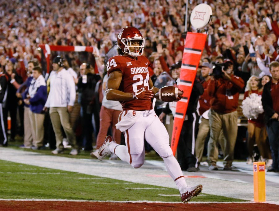 WATCH: Oklahoma RB Rodney Anderson scores four touchdowns in first half ...