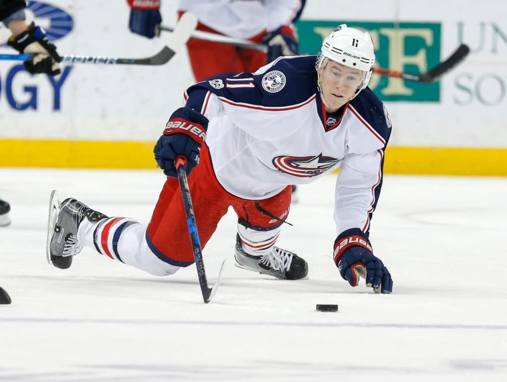 Blue Jackets' Matt Calvert leaves road trip after absorbing big hit on ...