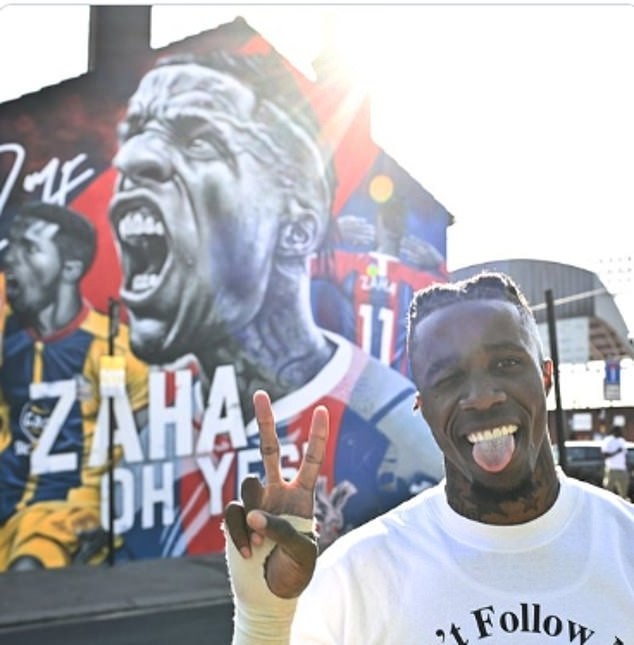 Crystal Palace immortalise club legend Wilfried Zaha with giant mural ...