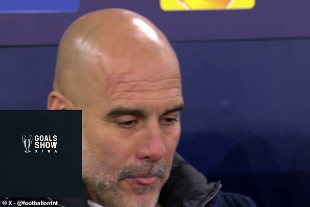 Pep Guardiola spotted with scratches on his head AGAIN in second half ...