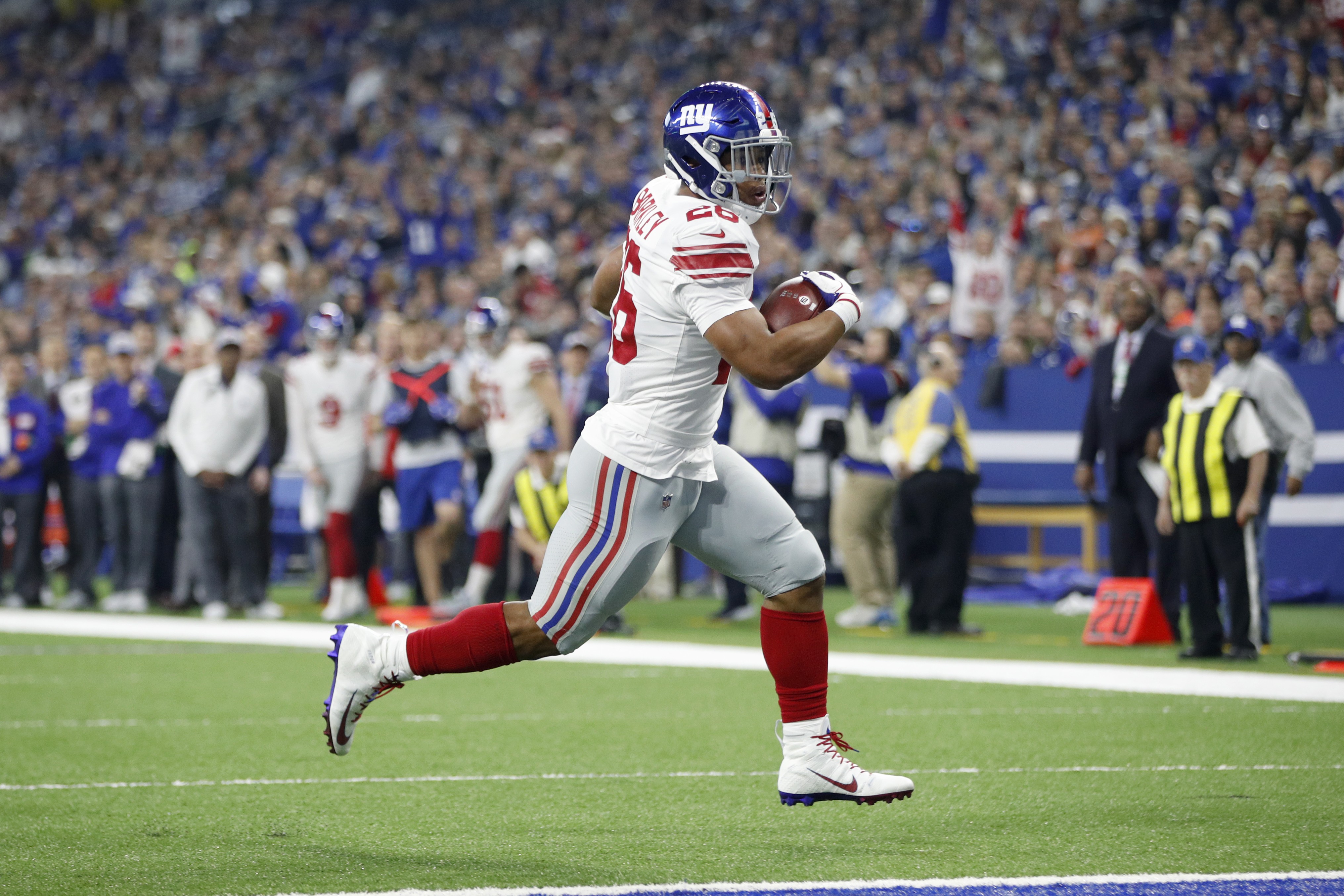 New York Giants: Saquon Barkley addresses rushing title possibility