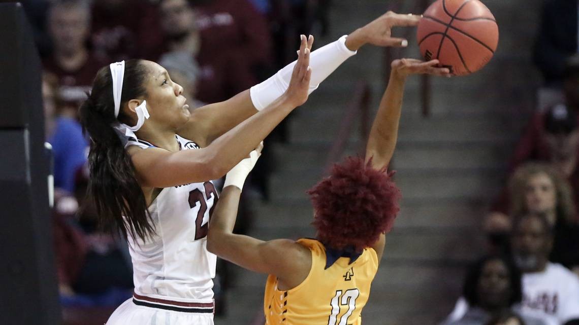 A'ja Wilson joins elite group, becomes just seventh three-time AP All ...
