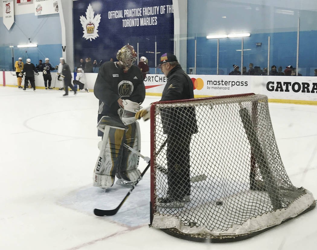 David Prior works magic in juggling Golden Knights’ 5 goaltenders