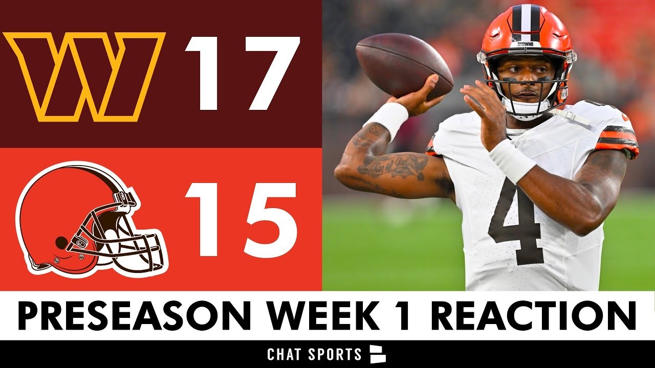 Browns vs Commanders Takeaways Ft. Elijah Moore Injury, Deshaun Watson ...